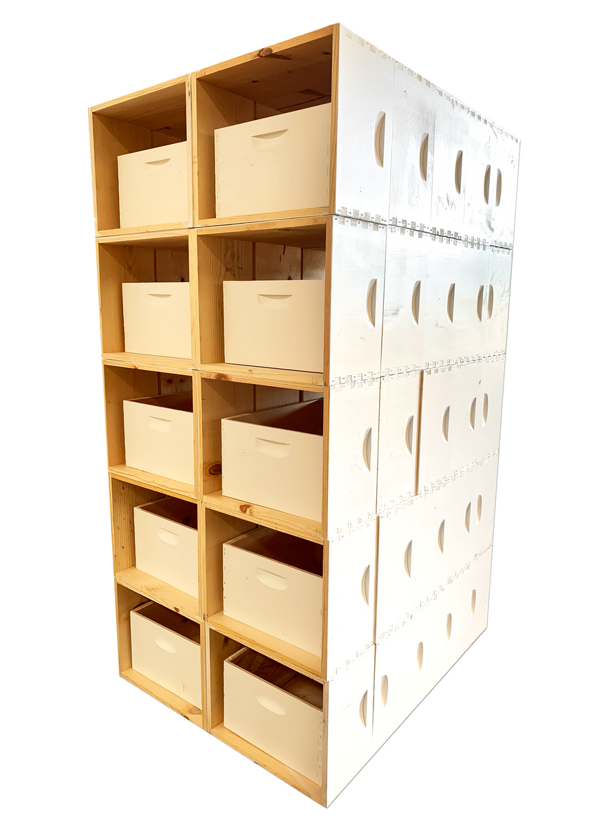 10 Frame Assembled Deep Hive Body Bee Boxes – Pierco