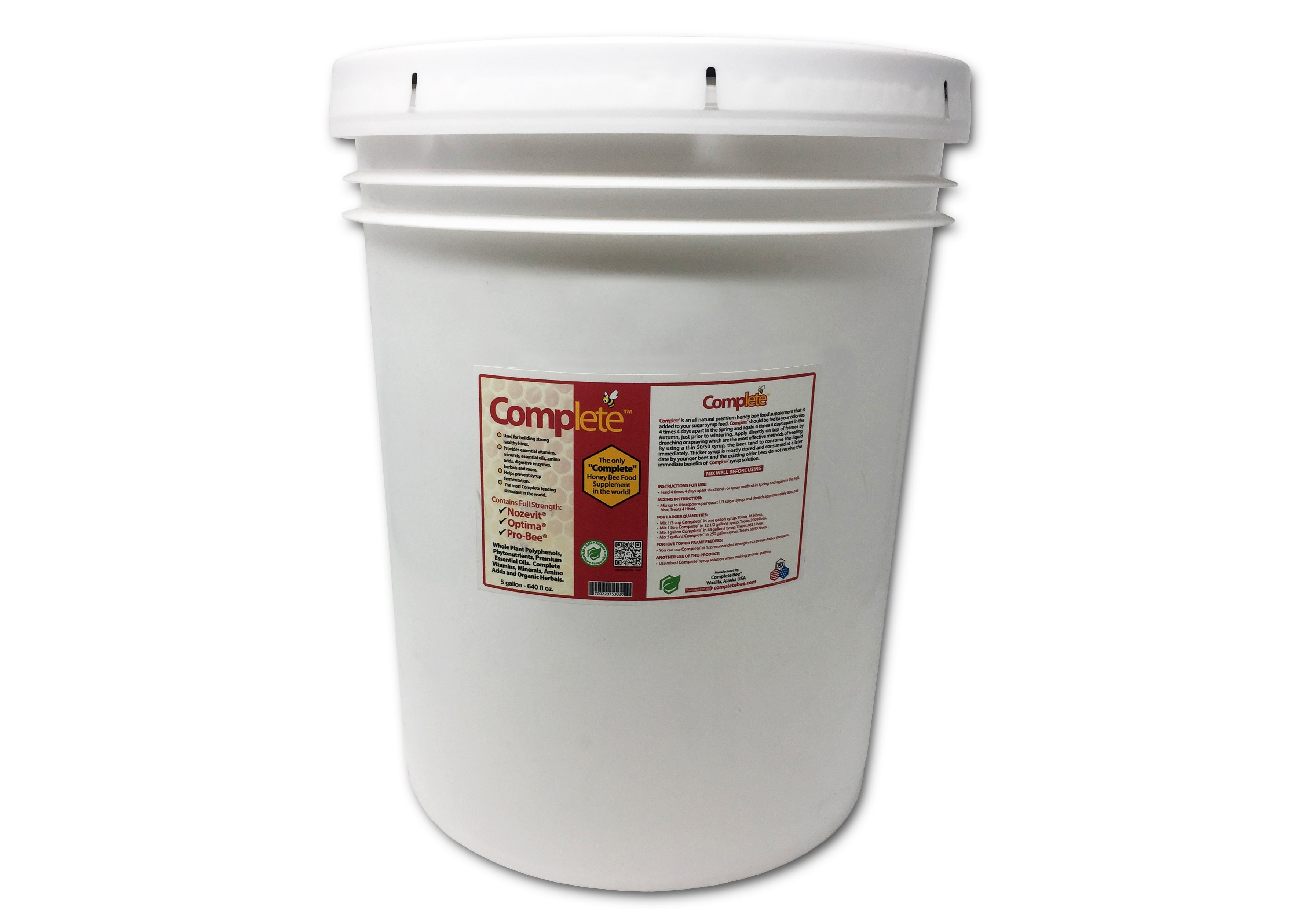 Complete, Honey Bee Food Supplement, 5 Gallon – Pierco